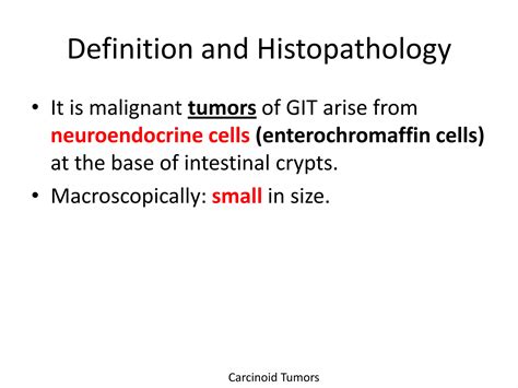 Carcinoid Tumours Of Small Intestine Surgical Aspect Ppt