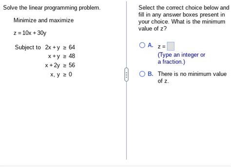 Solved Solve The Linear Programming Problem Minimize And