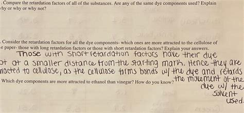 Solved Compare The Retardation Factors Of All Of The