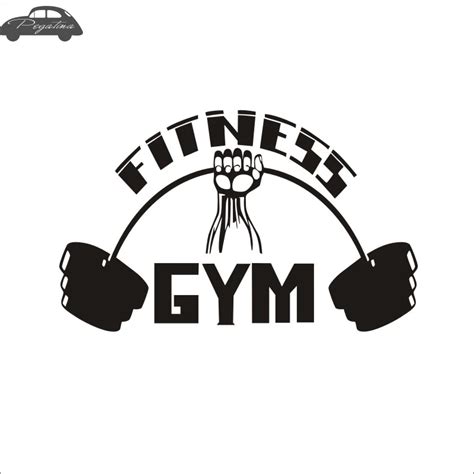 Pegatina Car Gym Sticker Barbell Fitness Decal Body Building Posters