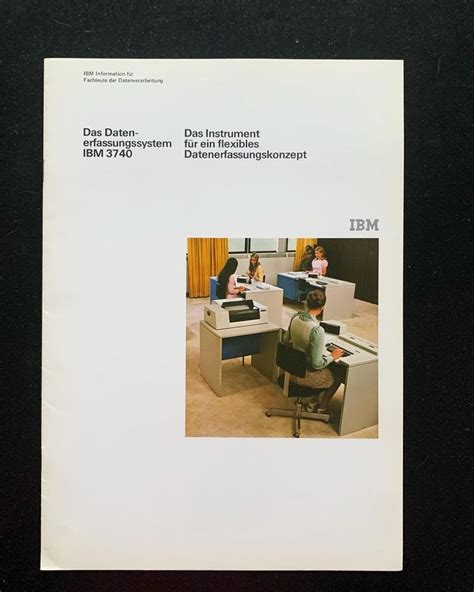 Typoswiss Posted On Instagram IBM Das Datenerfassungssytem IBM Brochure Round