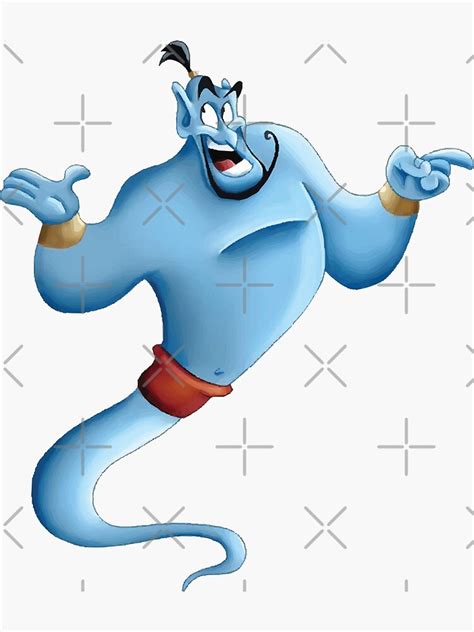 Genie Aladdin Sticker For Sale By Funkeymonkey9 Redbubble