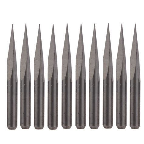 10pcs 3 175mm Shank 3 Edge PCB Engraving Bit Set 15 20 30 45 60 90