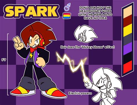 Oc Ref Sheet Spark By Cometace On Newgrounds