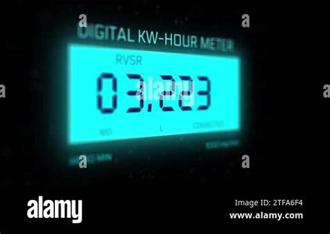 Seconds Digital Clock Countdown Blue Numbers On A Computer Screen In Defocus Stock Video Footage