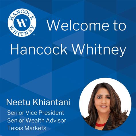 Hancock Whitney On Linkedin Hancock Whitney Welcomes Senior Vice