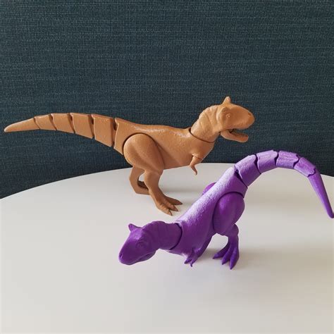 Carnotaurus Flexi 3d Stl Print In Place No Support Flexi Etsy