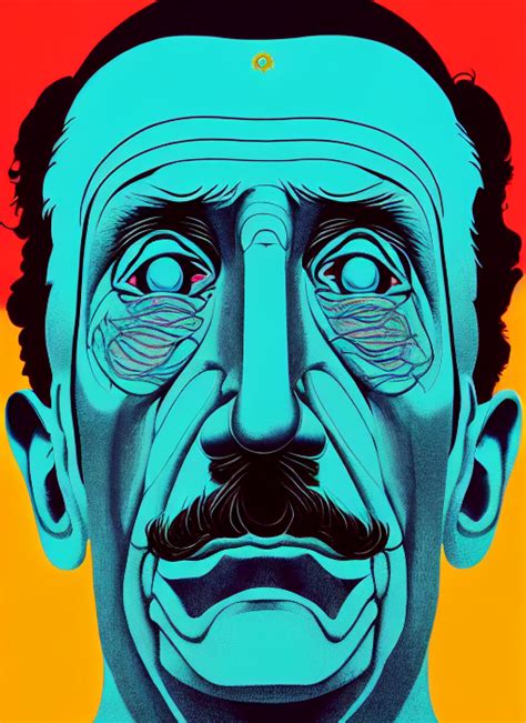 KREA AI Symmetry Stunning Portrait Of George Orwell By