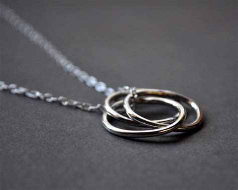 Handmade Sterling Silver Nested Hoops Necklace Epheriell