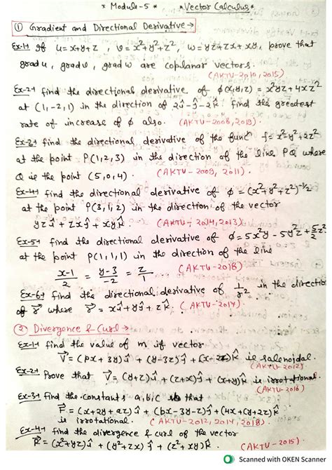 SOLUTION Vector Calculus Questions Studypool