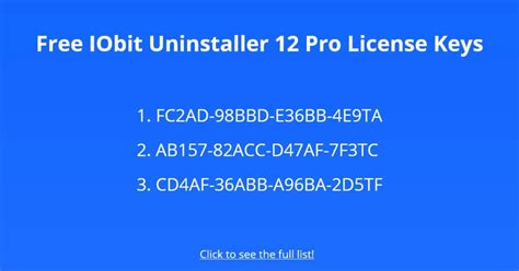 30 Free Iobit Uninstaller 12 Pro License Keys Followchain