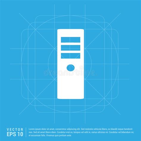 Cpu Tower Icon Stock Vector Illustration Of Network 132406308