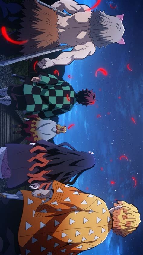 Inosuke Hashibira Tanjiro Kamado Senjuro Rengoku Nezuko Kamado