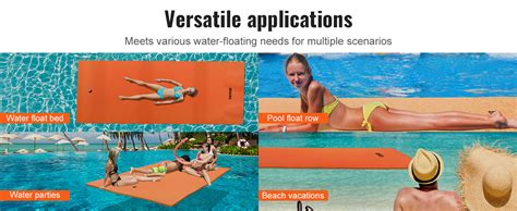 Vevor Lily Pad Floating Mat Large 18x6 Ft Floating Water Pad 3 Layer Floating Dock For Adults