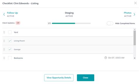 Manage Task Checklist Items In A Specific Opportunity Kw Answers