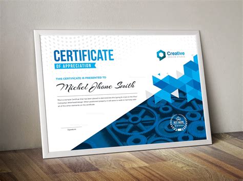 Professional Landscape Certificate Design Template · Graphic Yard