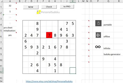 guess the unlimited sudoku generator in excel etsy
