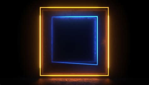 Abstract Technology Led Screens Blue Orange Glowing Neon Line Animation