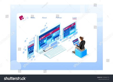 Symbolic Program Development Symbols Icon Collection Stock Vector