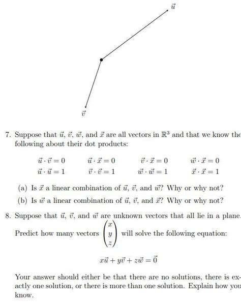 Solved 6 The Following Image Shows 2 Vectors U And V In