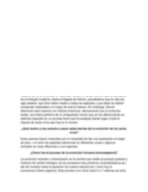 SOLUTION Creencias Ideas Teor As Sobre La Evoluci N De Los Seres Vivos