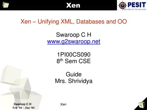 PPT Xen Unifying XML Databases And OO PowerPoint Presentation Free Download ID 9433095