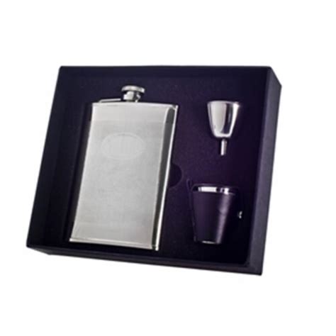 Visol Vset29 1267 Mark Knit Design Stainless Steel 8 Oz Deluxe Flask