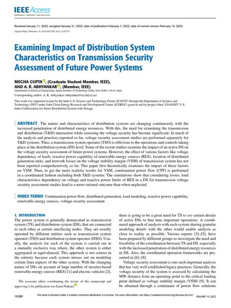 examining impact of distribution system characteristics on transmission