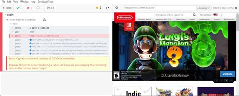 Javascript Cypress Cyvisit Function Times Out And Skips Tests Only When Opening A Vuejs