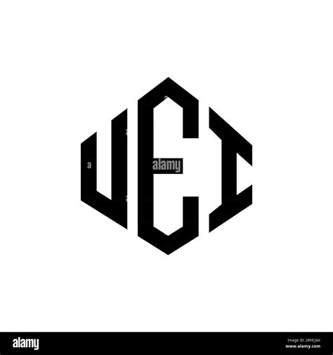 Uei Letter Logo Design With Polygon Shape Uei Polygon And Cube Shape