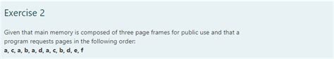 Solved Exercise Given That Main Memory Is Composed Of Chegg