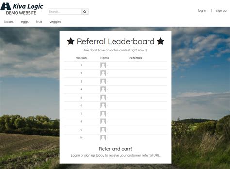 Referral Leaderboard For Contests Giveaways Kiva Logic Knowledge Base