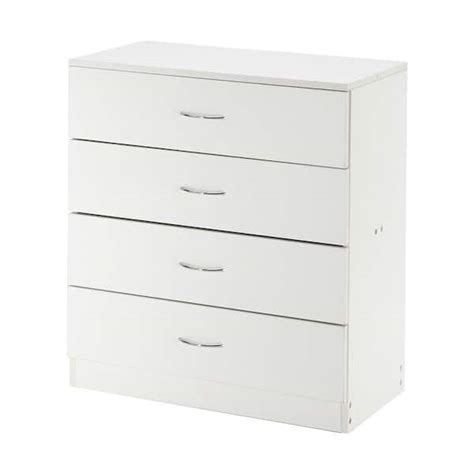 Outopee 4 Drawers White Simple Chest Of Drawers 26 In W X 287 In H