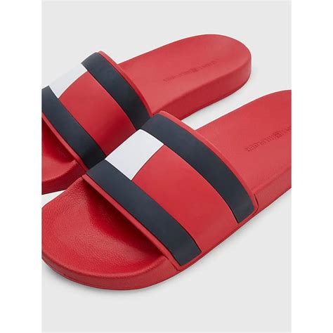 Tommy Hilfiger Rubber Flag Pool Slides Dressinn