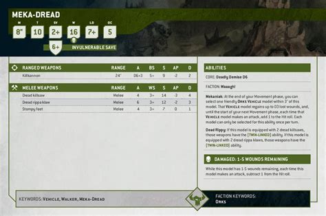 Meka Dread Orks 40kapp