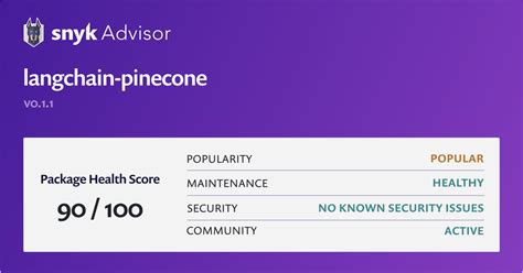 langchain pinecone python package health analysis snyk