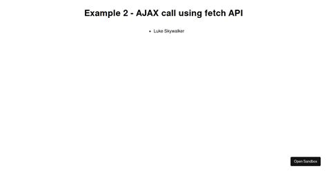 basic fetch codesandbox
