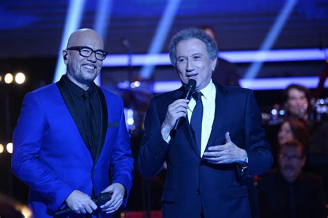 Photo Exclusif Pascal Obispo Michel Drucker Enregistrement De L