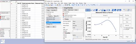 dynamically put selected local data filter parameter to y axis label on
