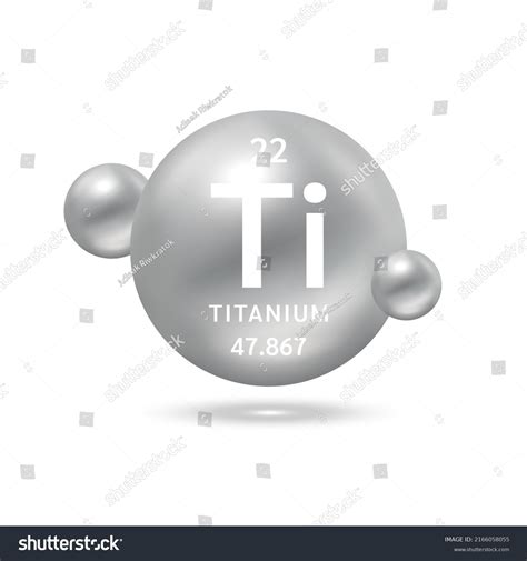 Titanium Molecule Models Silver Chemical Formulas Stock Vector (Royalty ...