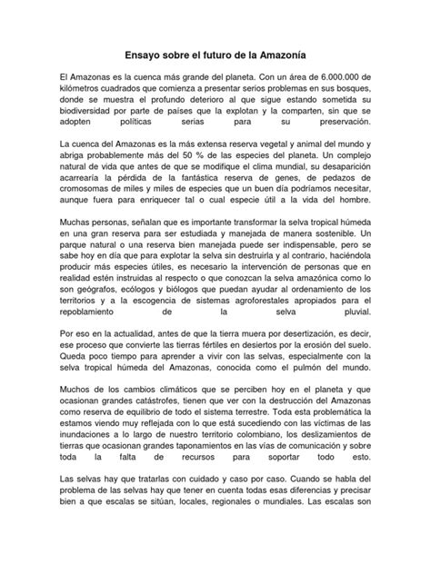 El Futuro De La Amazonia Pdf Selva Amazónica Selva