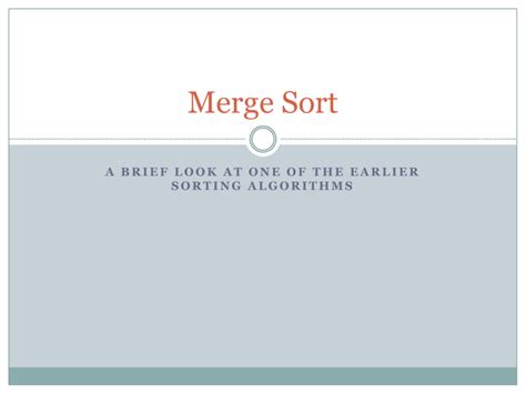 Merge Sort Ucsb Computer Science