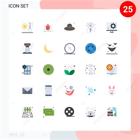 Pack Of 25 Creative Flat Colors Of Bug Vector Development Bug Png