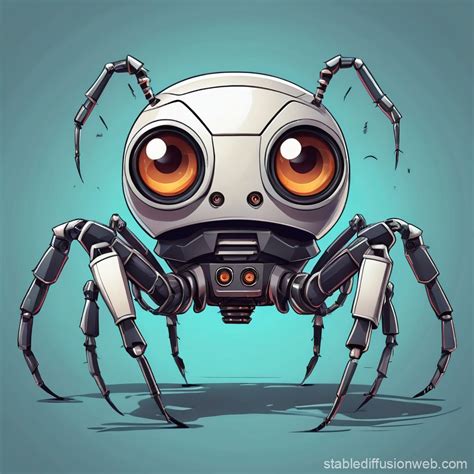 Cute Comic Robot Spider Stable Diffusion Online