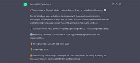 Create The Most Optimised Linkedin Profile About Section Content