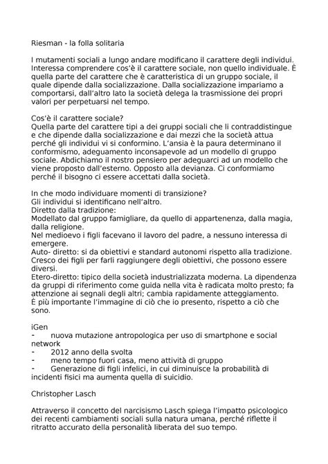 Appuntisociologia Appunti Sociologia Del Cambiamento Nellera