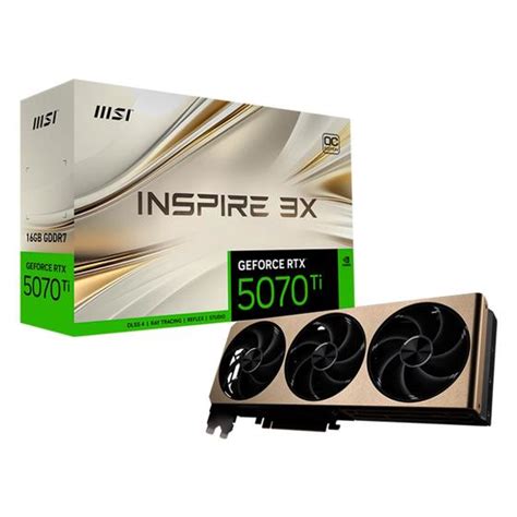 Placa De Vídeo Msi Nvidia Rtx 5070 Ti 16gb Gddr7 256 Bits Inspire 3x Oc