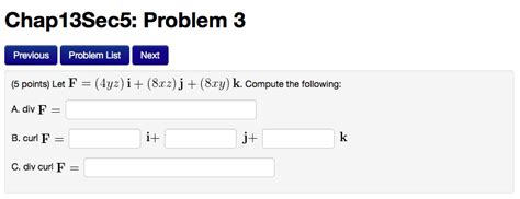 solved chap13sec5 problem 3 previous problem list next 5