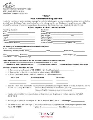 Fillable Online Dvha Vermont Prior Authorization Request Form Submit