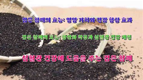 영양 가치 검은 참깨는 다양한 영양소를 포함하고 있습니다 단백질 식이 섬유 비타민 B 및 E 미네랄철 칼슘